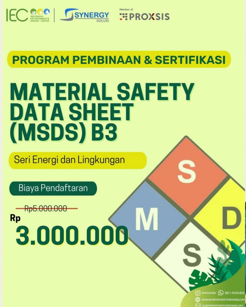 Material Safety Data Sheet MSDS B3 Indonesia Environment Energy 