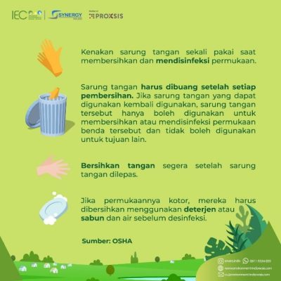 Tata Cara Melakukan Disinfeksi - Indonesia Environment & Energy Center