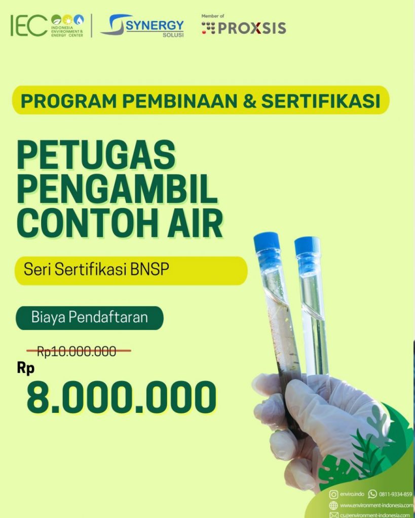 TRAINING PETUGAS PENGAMBIL CONTOH AIR BNSP - Indonesia Environment ...
